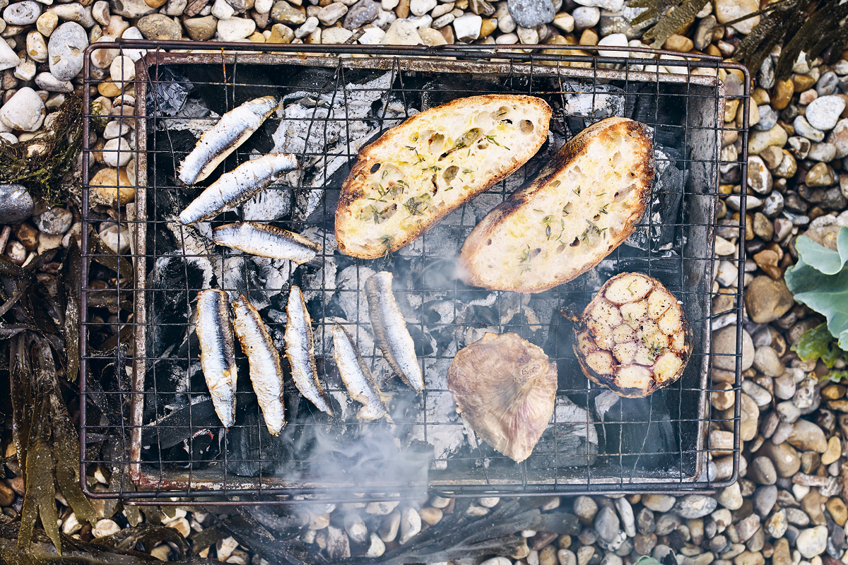 SMOKY ANCHOVIES WITH BAKED WET GARLIC | Living North
