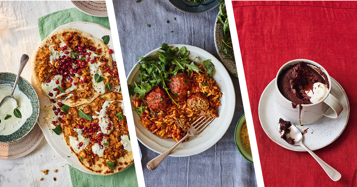 Plant-Based Chocolate Mug Cake, Orzo Meatballs and Lebanese Flatbreads ...
